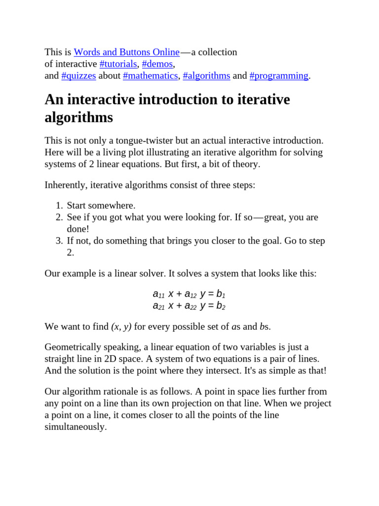 Introduction To Iterative Algorithms | PDF | Computer Programming | Java Script
