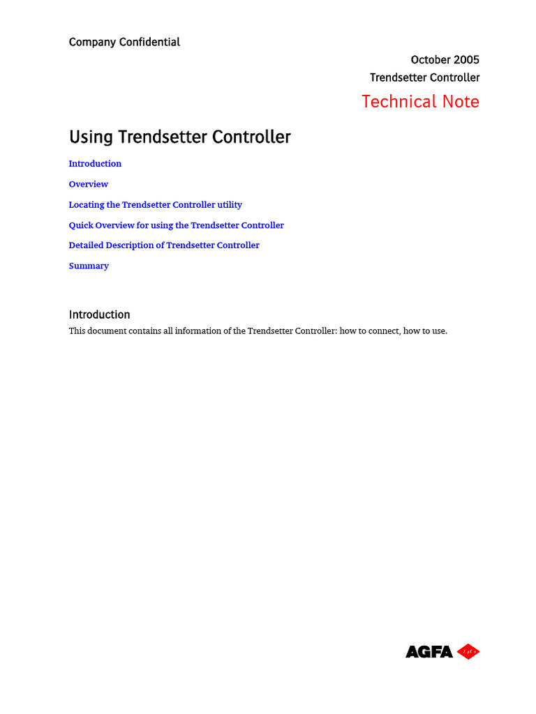 Trendsetter Controller User Guide | PDF | Command Line Interface ...