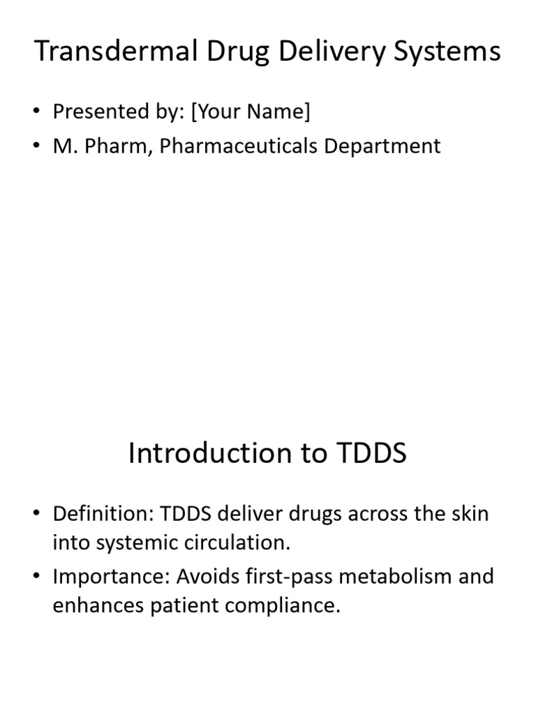 Transdermal_Drug_Delivery_Systems | PDF | Skin | Pharmacology