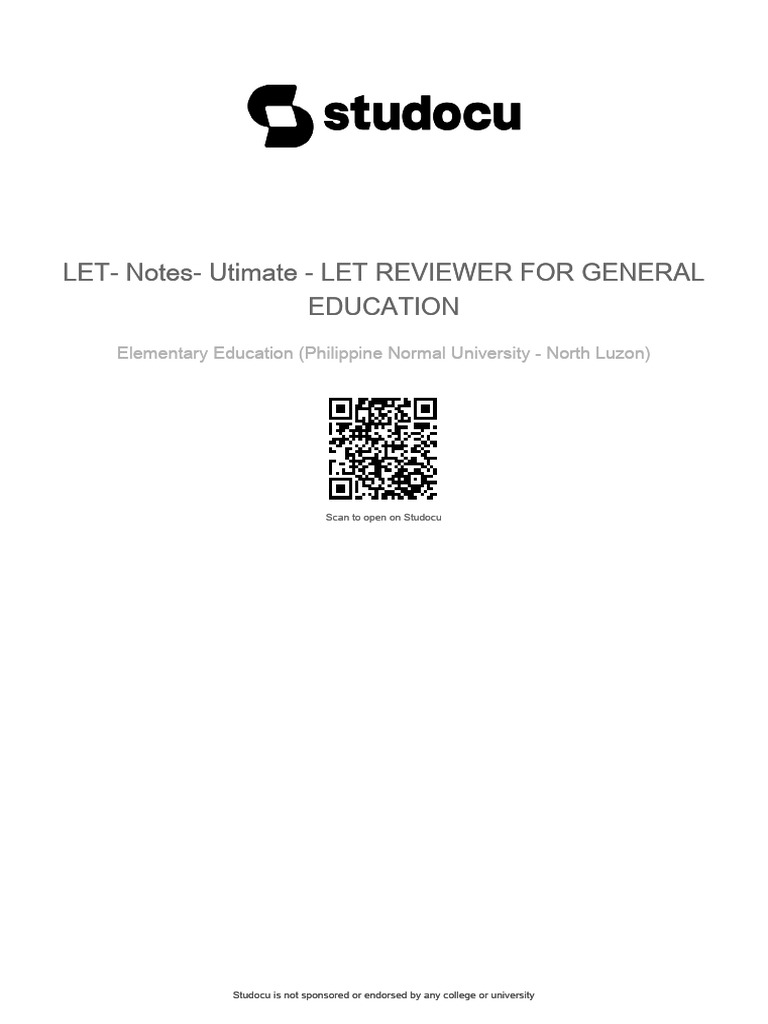 Let Notes Utimate Let Reviewer For General Education | PDF | Poetry