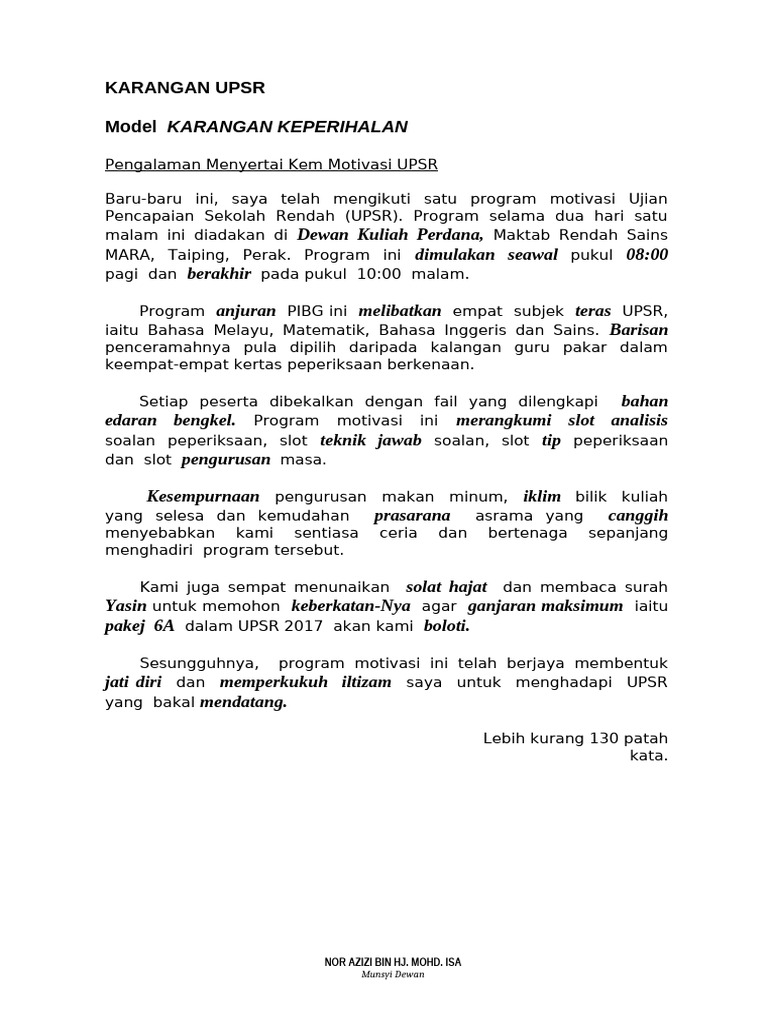 Koleksi Model Karangam Upsr | PDF