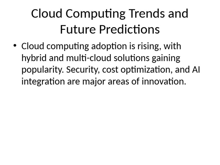Cloud Computing Trends | PDF