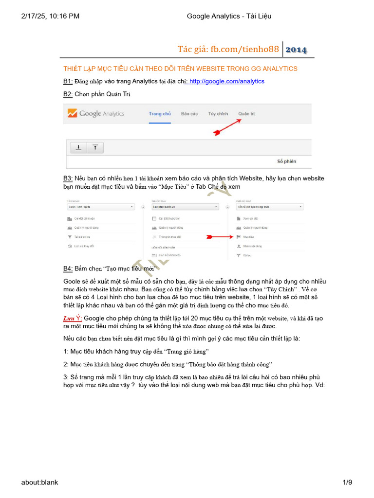 Google Analytics Tài Liệu | PDF