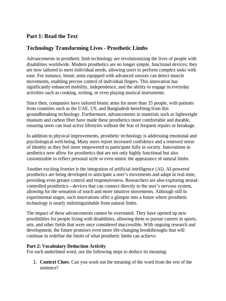 Words meaning deduction worksheet | PDF | Prosthesis | Cognitive Science
