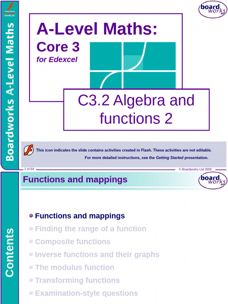c3-2 Algebra and Functions 2 | PDF | Function (Mathematics ...