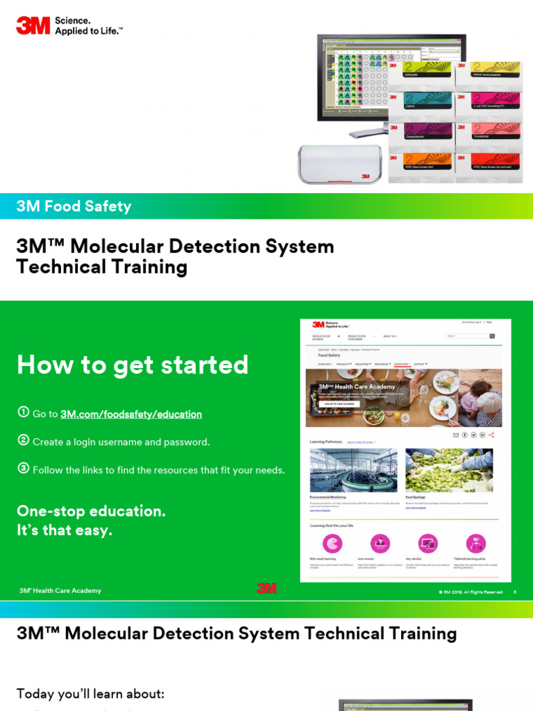 3M MDS Technical Training Webinar - Handout | PDF | Polymerase Chain Reaction | Foodborne Illness