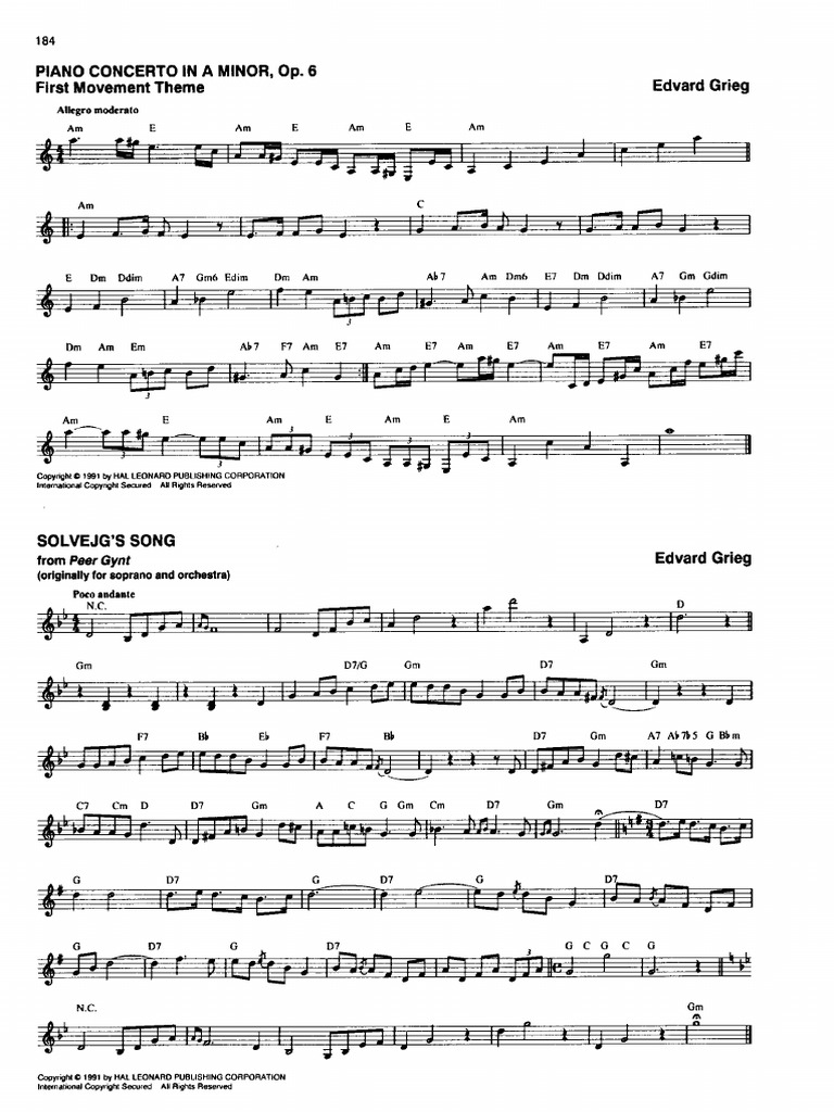 Slovejg's Song - Edgard Grieg | PDF
