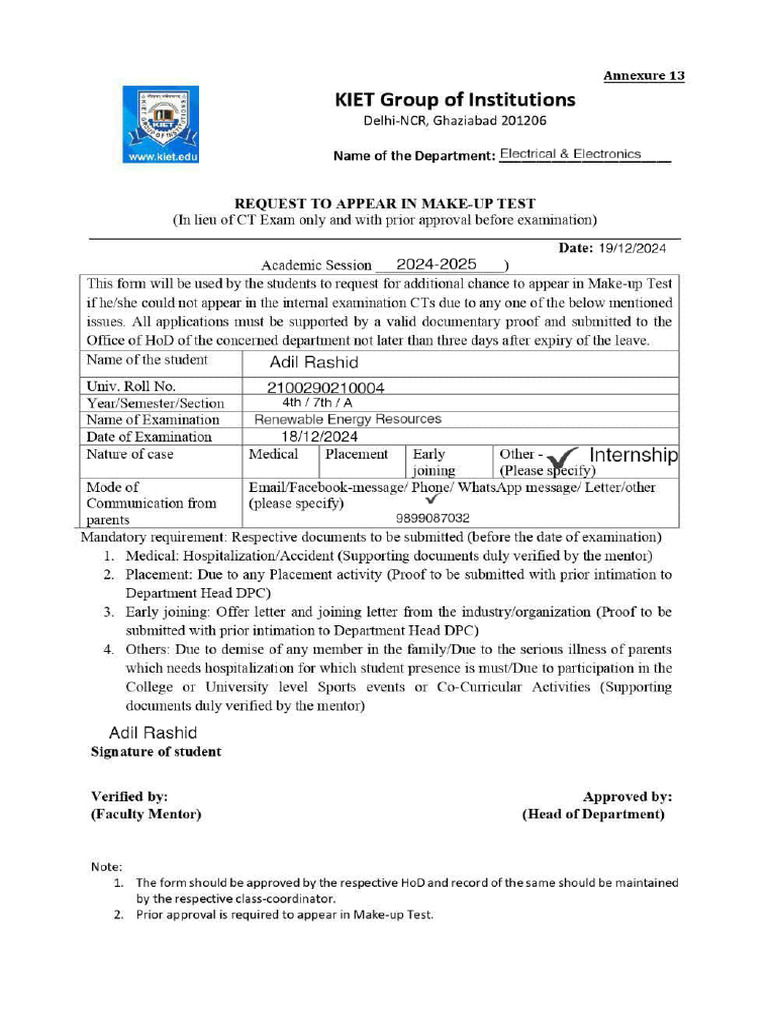 Make-up Form.....Adil_04 | PDF