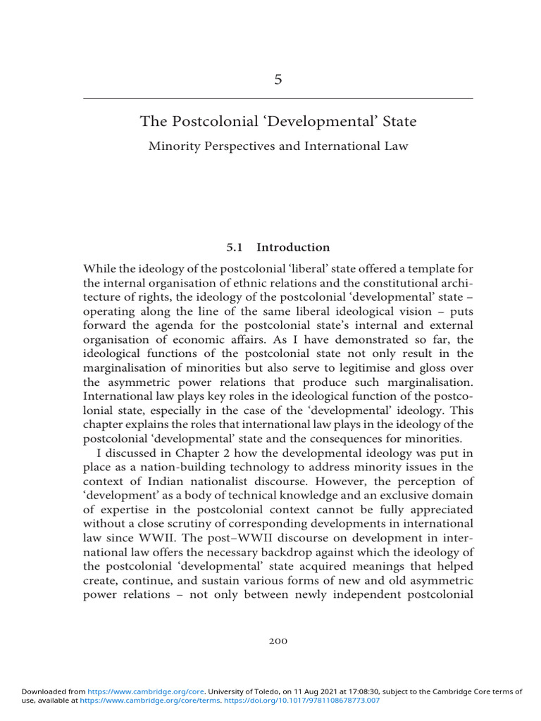 The Postcolonial Developmental State 2021 | PDF | Postcolonialism ...