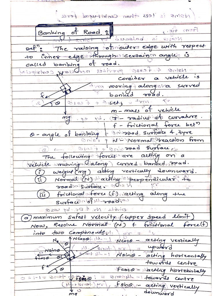 Banking of Road - 1 | PDF