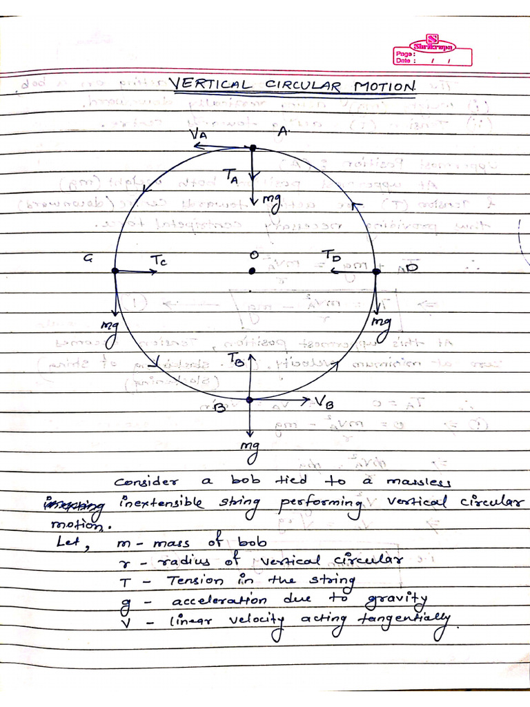 Vertical Circular Motion | PDF