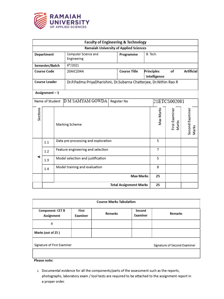 AI Assignment | PDF | Statistical Classification | Machine Learning
