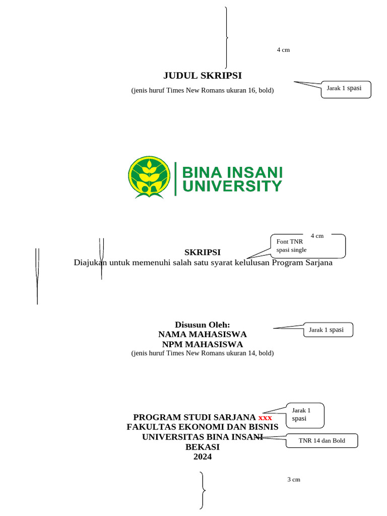 Panduan Penulisan Skripsi 2024 | PDF