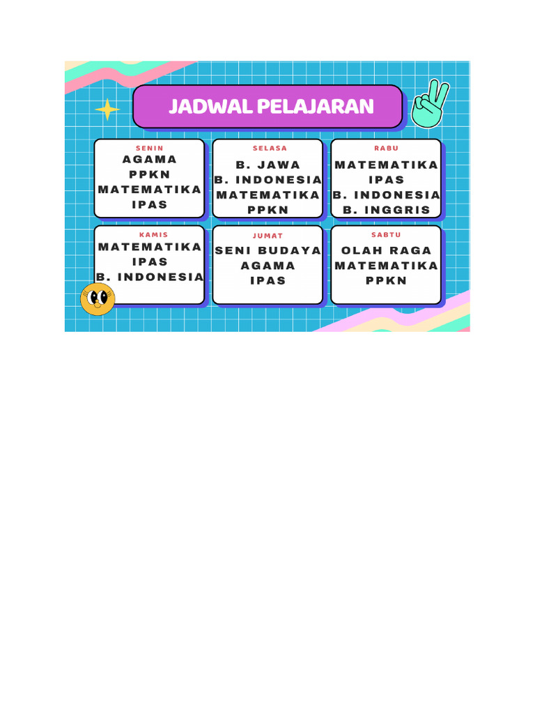 Draft Jadwal Pembelajaran | PDF
