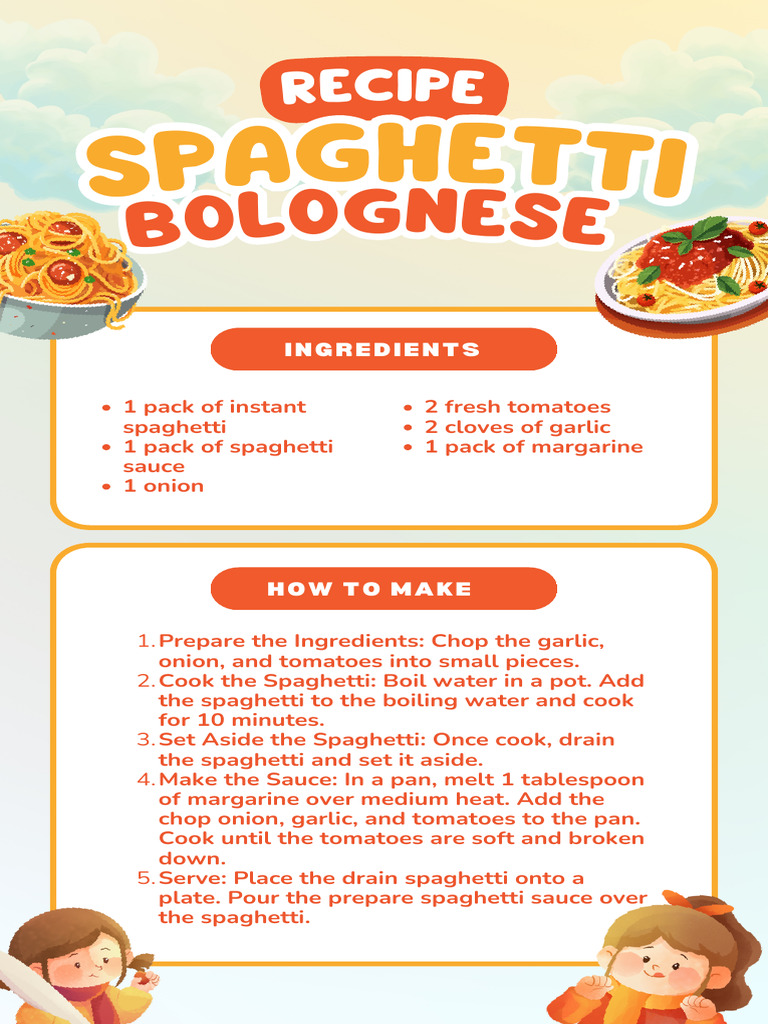 Simple Spaghetti Recipe Guide | PDF