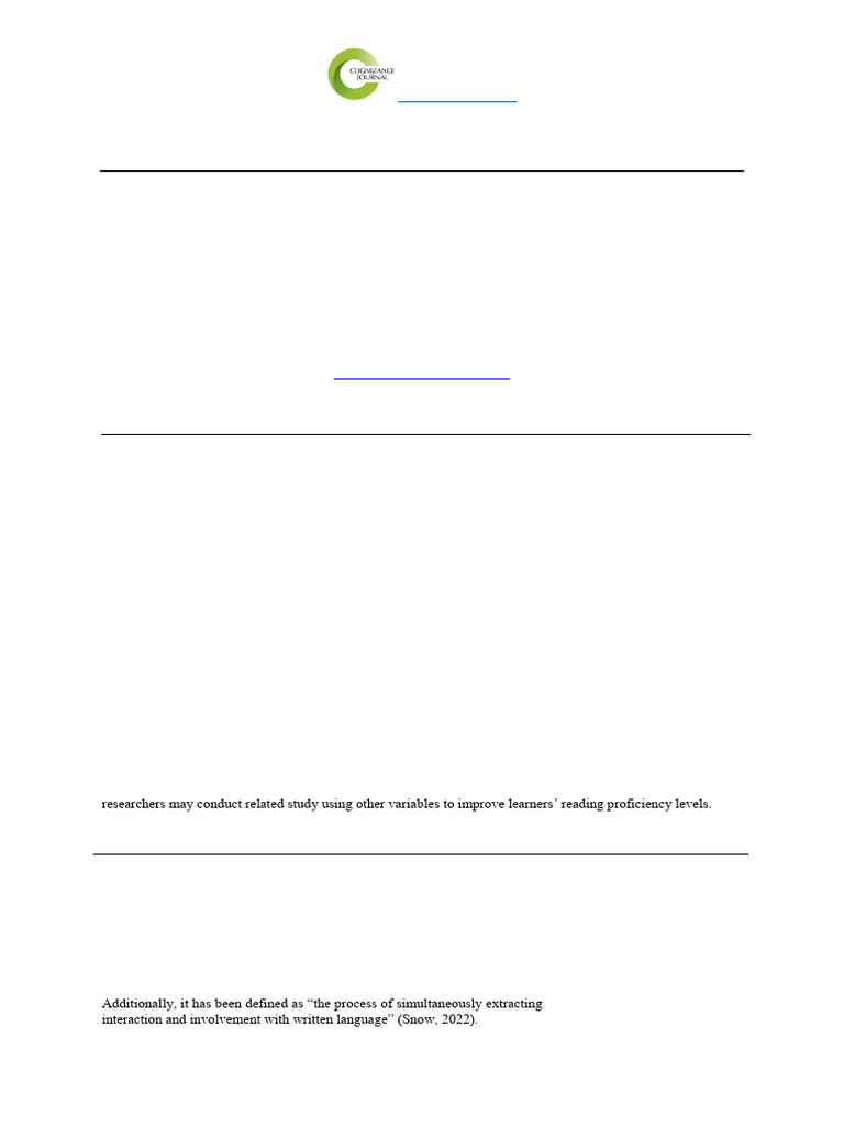 Contextualized Reading Intervention Material (Crim) For Grade 7 ...