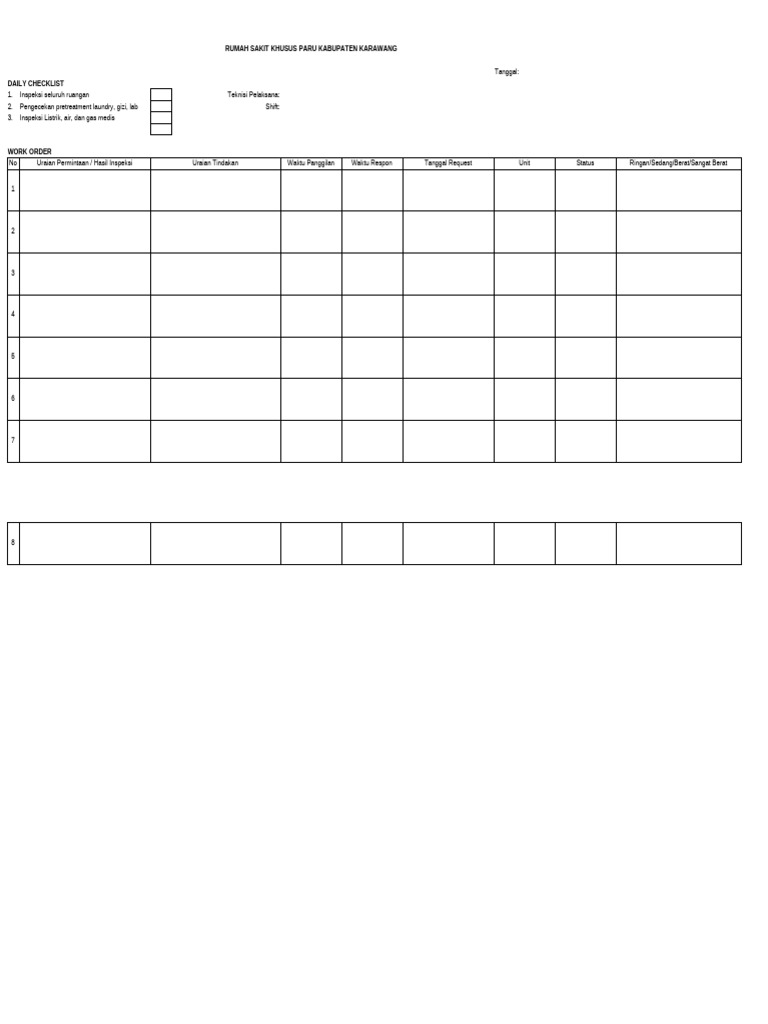 Checklist Harian 2 | PDF