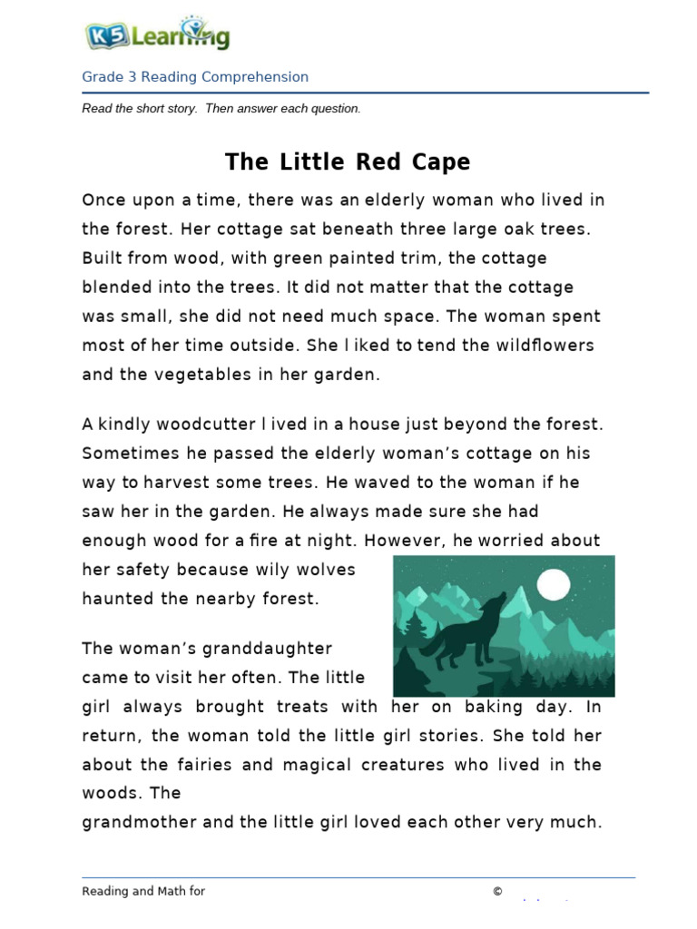 Grade 3 Reading Comprehension Story | PDF | Folklore | Fairy Tales