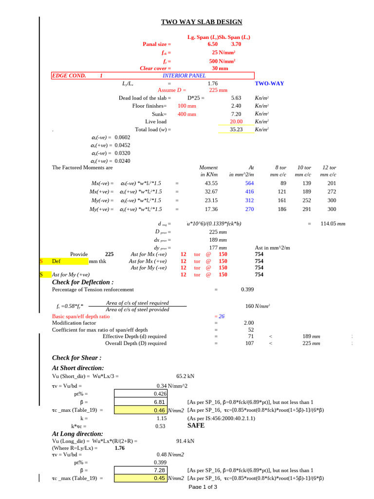 Two-Way-Slab-Design | PDF | Structural Engineering | Civil Engineering