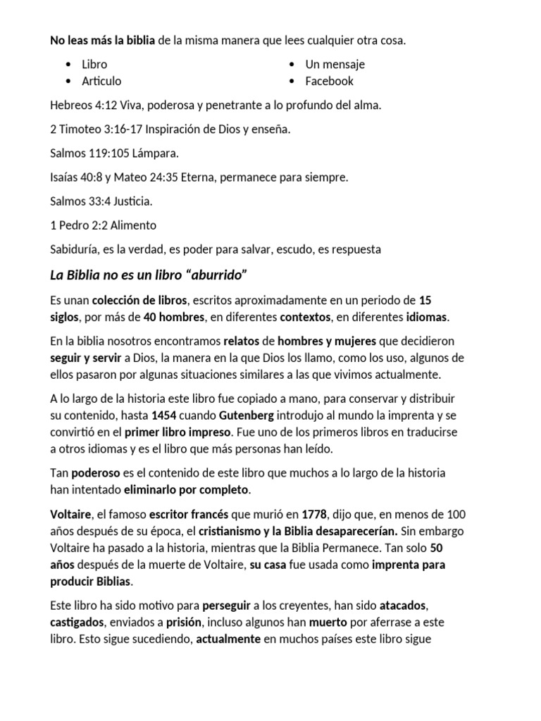 La Biblia | PDF | Libros | Biblia