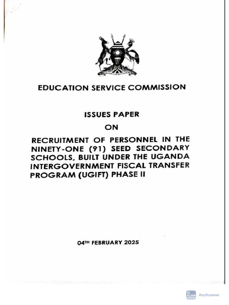 ESC Paper Before Education Committee. | PDF