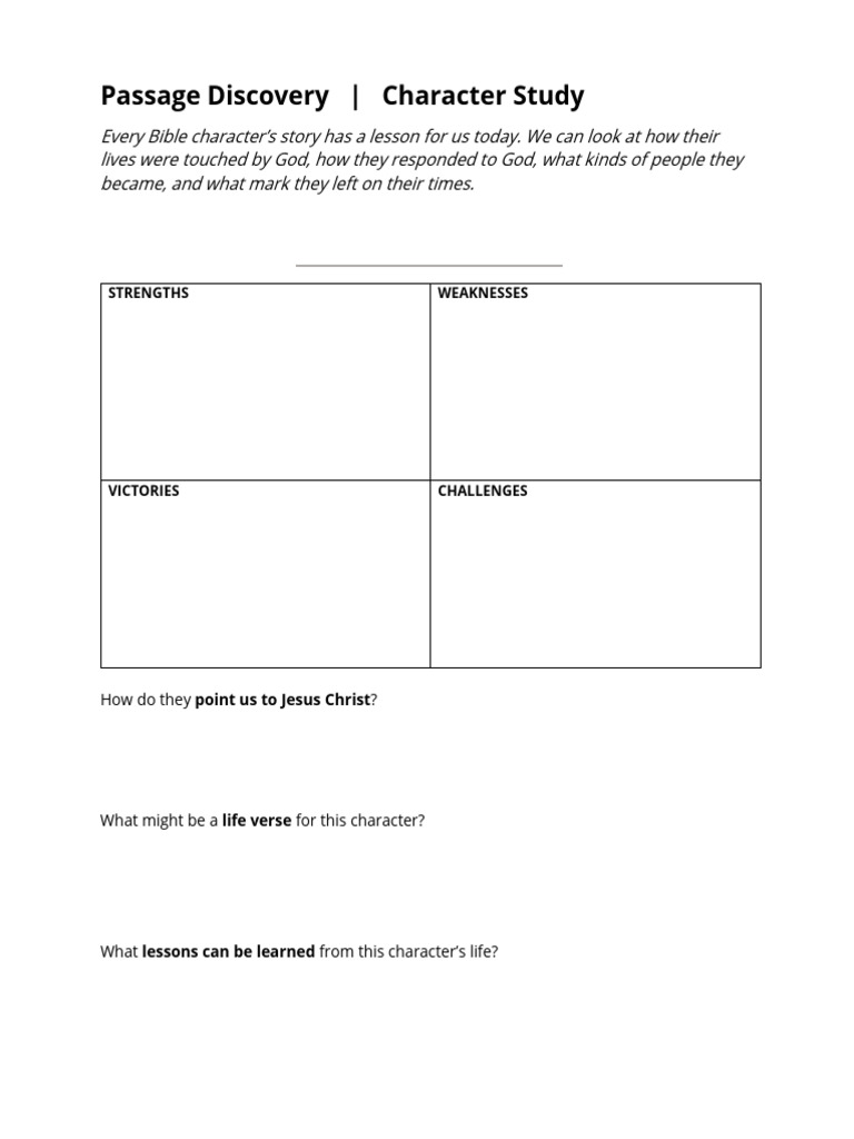 Character Study | PDF