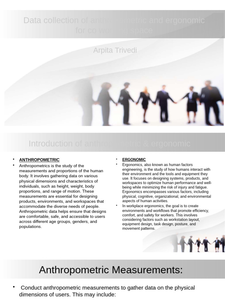 Data Collection of Anthropometric and Ergonomic for Co Working Space ...