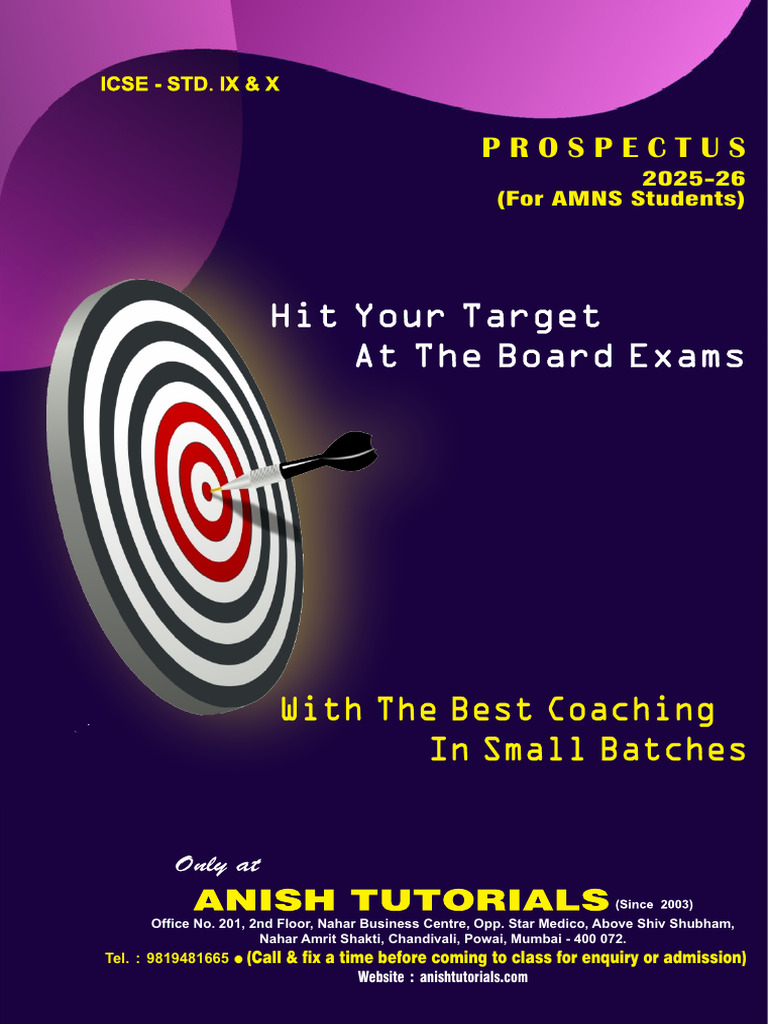 Amns - Prospectus 2025-26 | PDF | Cheque | Payments