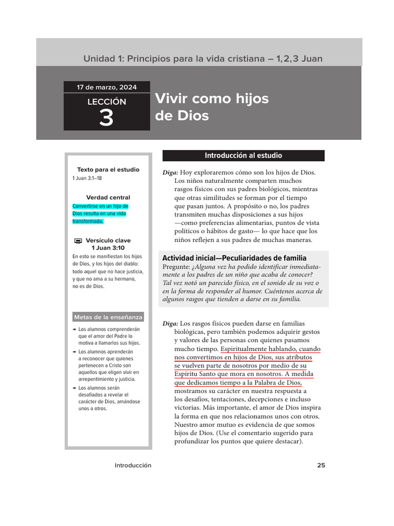 Hijos de Dios: Vida Transformada | PDF | Amor | Pecado