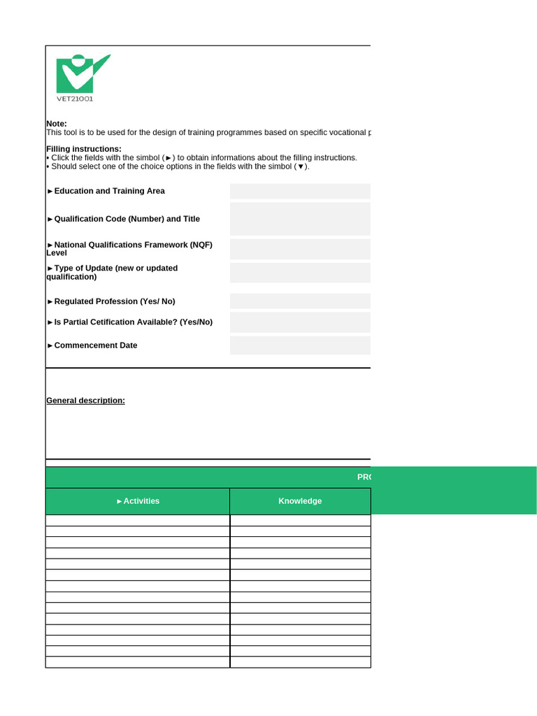 Template For Vocational Profile Analysis Matrix | PDF | Career And ...