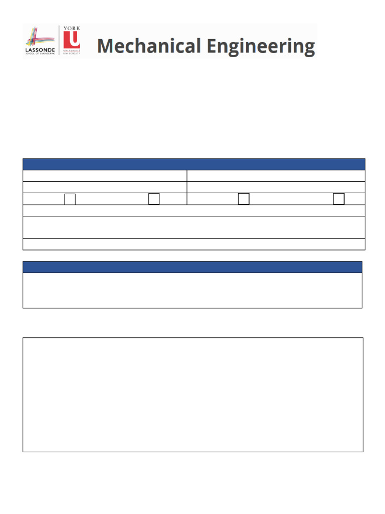 Mechanical Engineering Proposal Form | PDF