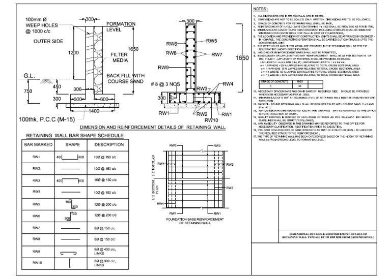 Retaining Wall Type-2 | PDF