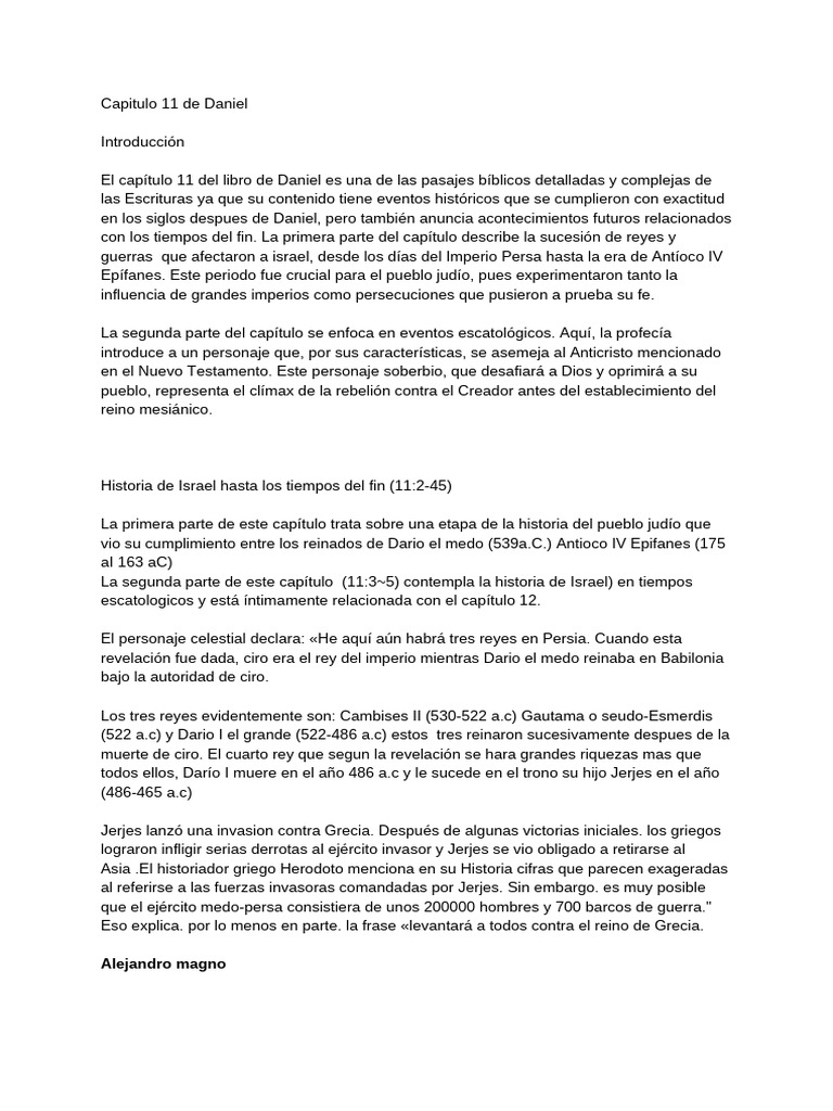 Profecías y Guerras en Daniel 11 | PDF | Daniel (figura bíblica ...