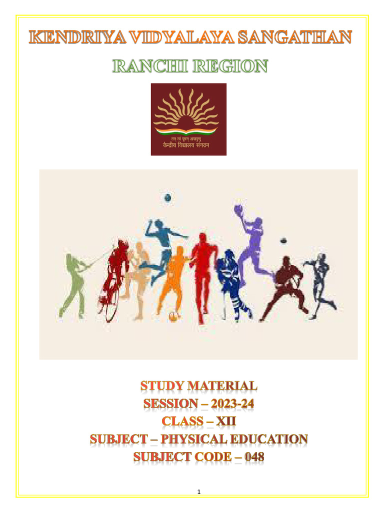 KVS Class XII Physical Education Study Guide | PDF | Tournament ...
