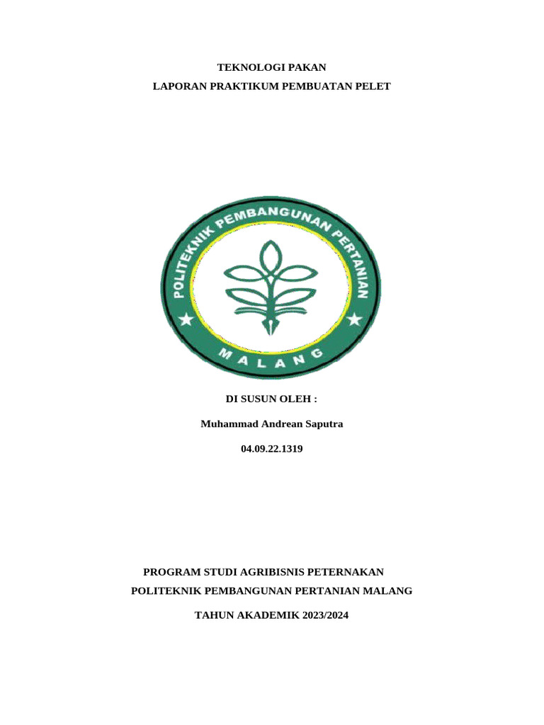 Pembuatan Pelet | PDF