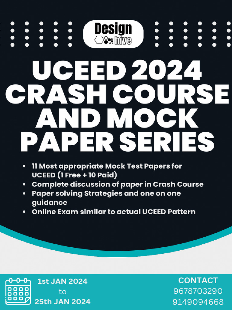 Uceed Mock Test by Design Hive | PDF | Multiple Choice