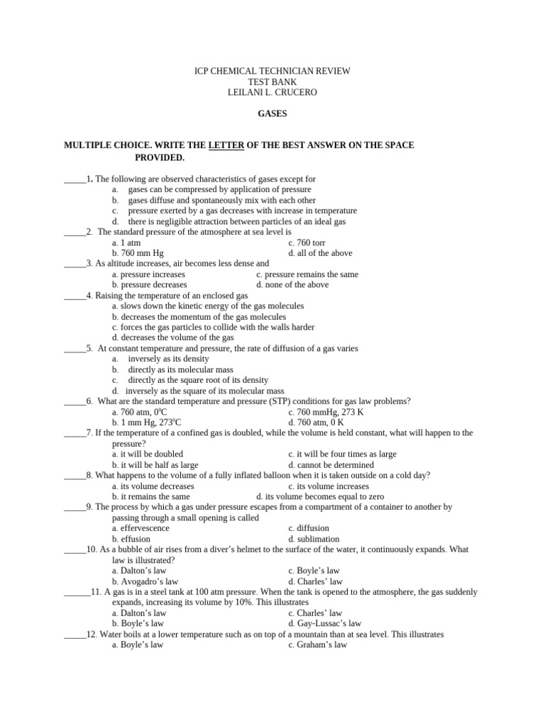 GASES - Copy | PDF | Gases | Pressure
