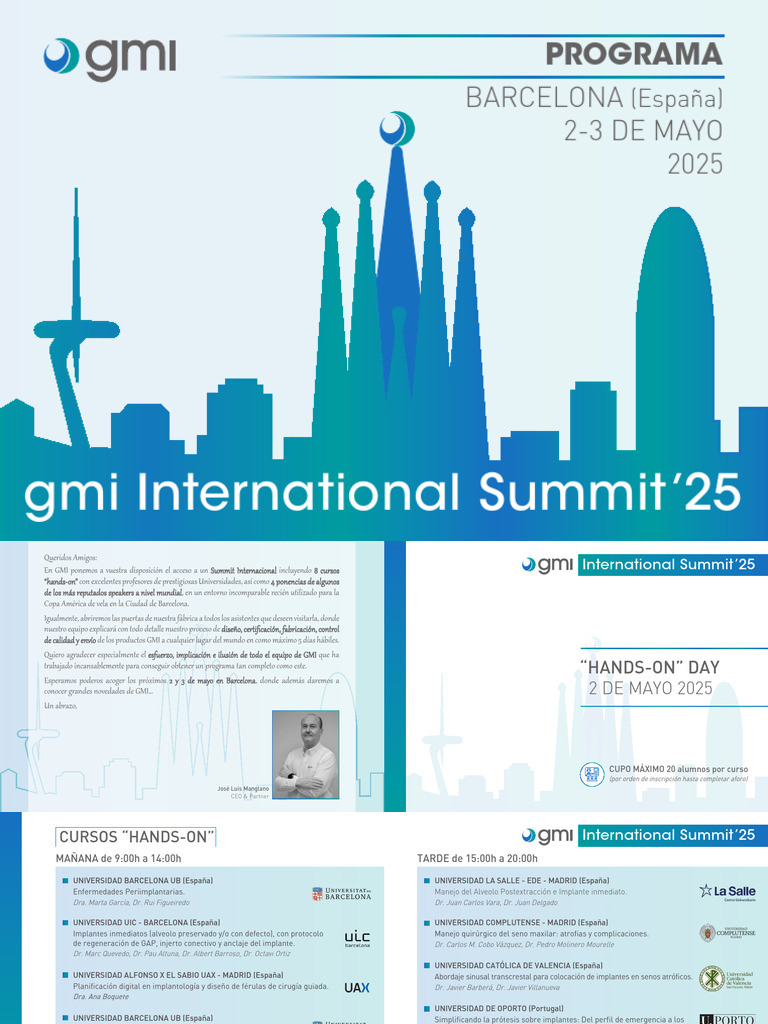 Programa-Summit-25_completo_ES | PDF | Doctorado | Odontología