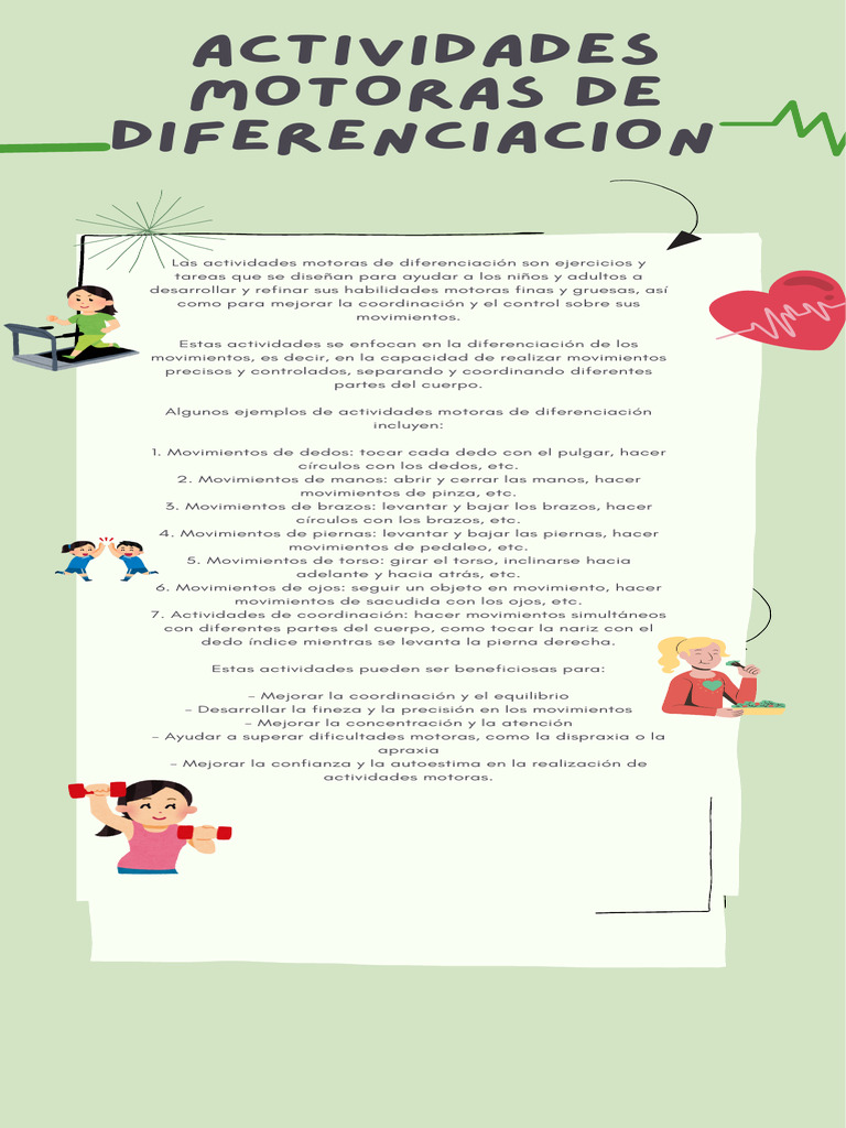 Actividades Motoras para Diferenciación | PDF