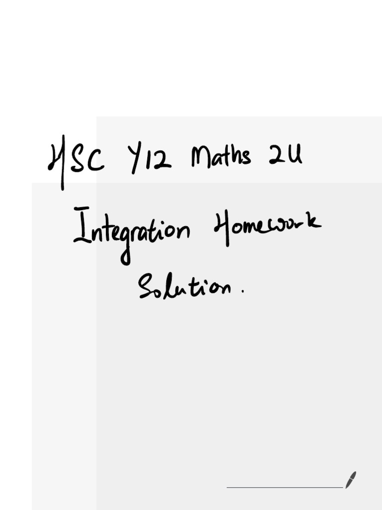 Integration 2U HW Soln | PDF