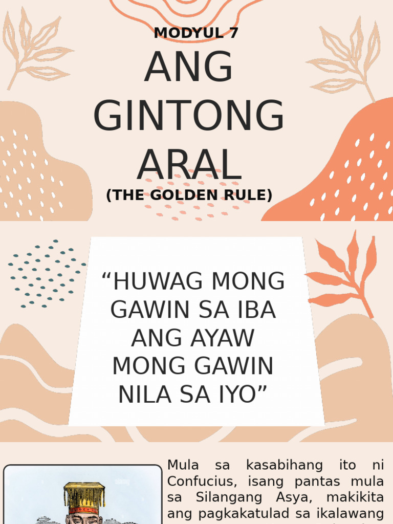 GINTONG ARAL, M-7, Pagpapatuloy | PDF