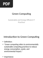 Green Computing Presentation | PDF
