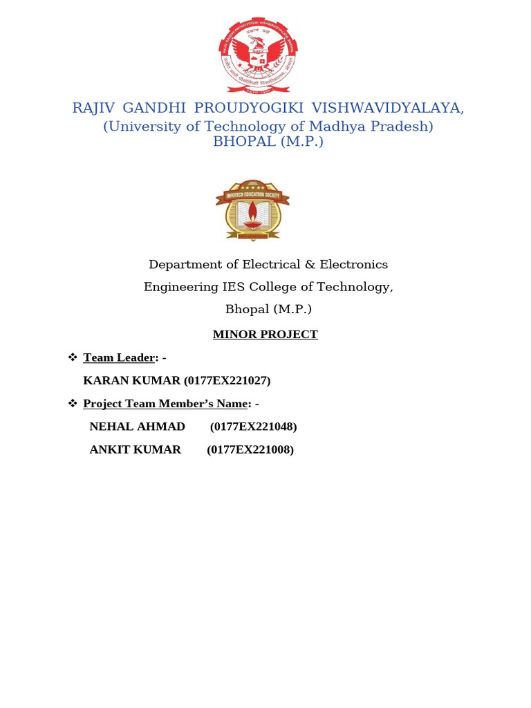 Rajiv Gandhi Proudyogiki Vishwavidyalaya 1 | PDF