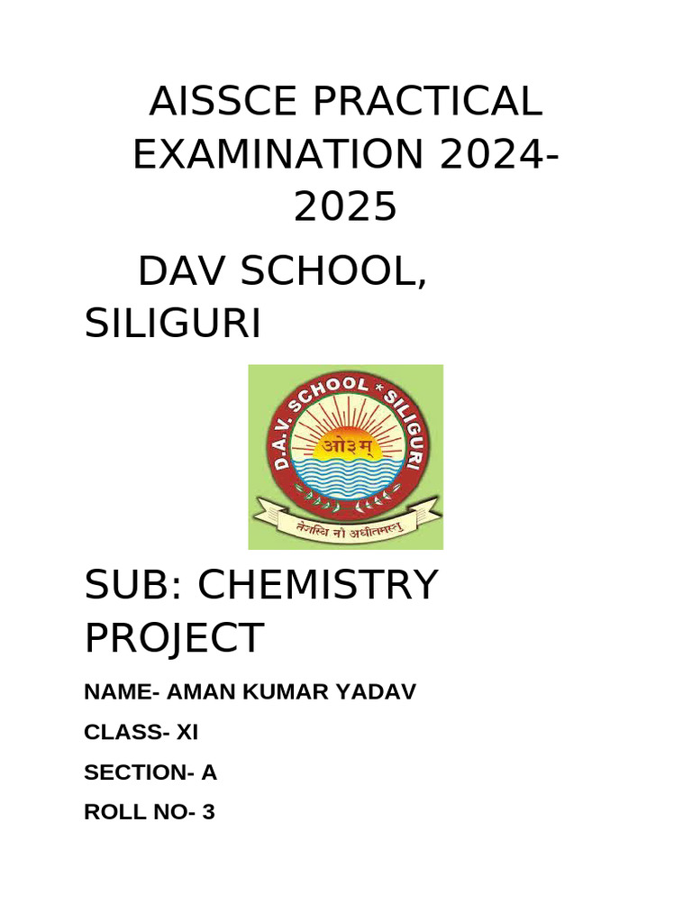 AISSCE PRACTICAL EXAMINATION 2024 AMAN | PDF