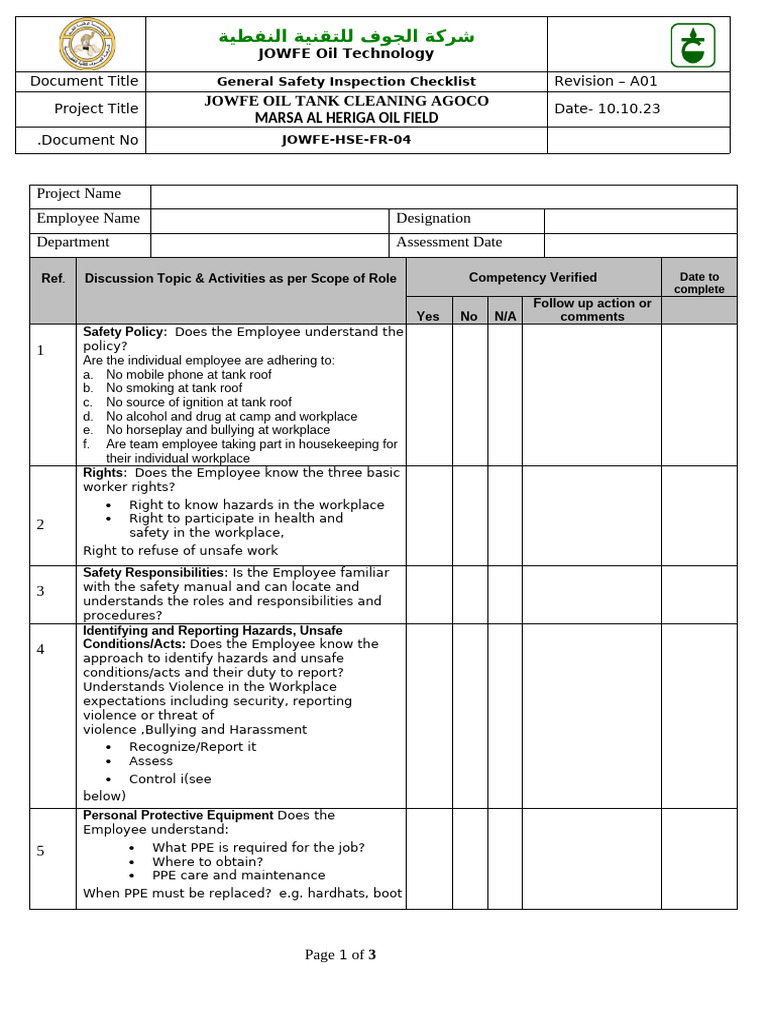 744598019-HSE-34-STAFF-COMPETENCY-ASSESSMENT-FORM | PDF | Personal ...