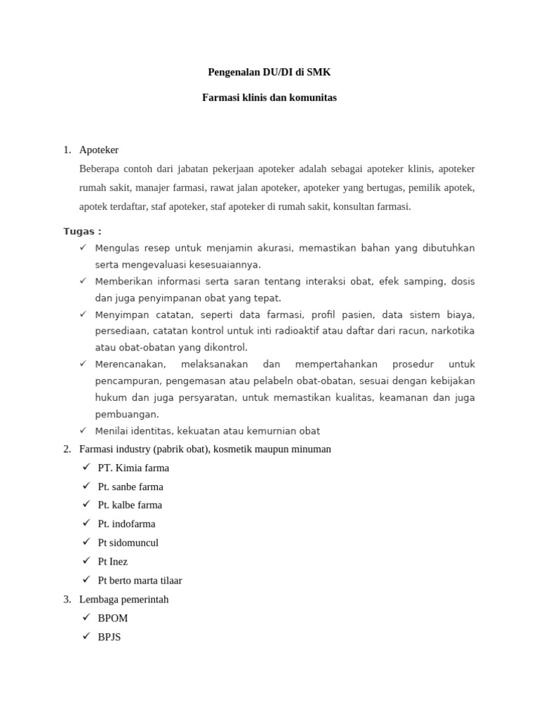 Pengenalan DUDI SMK | PDF
