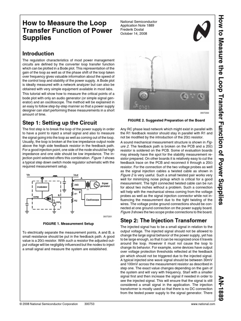 How To Measure The Loop Transfer Function of Power Supplies - National ...