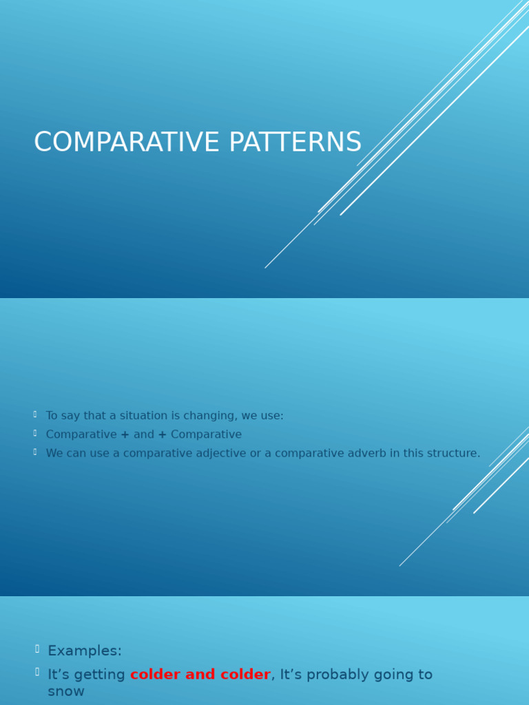 Comparative Patterns in English | PDF
