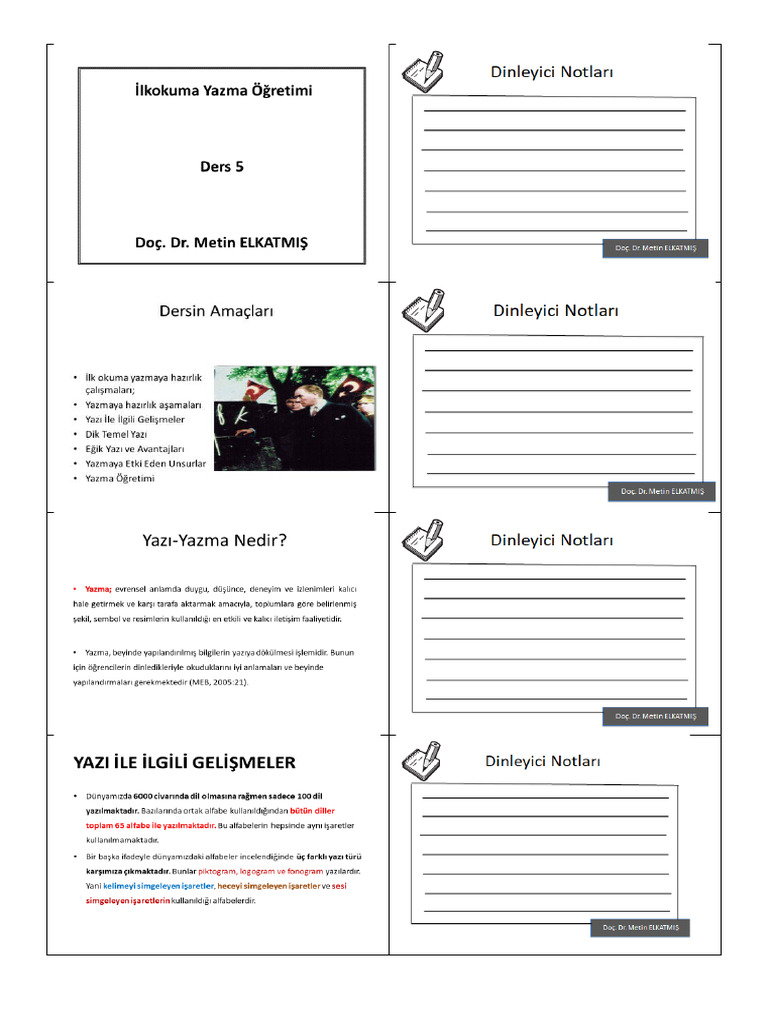İlkokuma Yazma 5. Ders | PDF