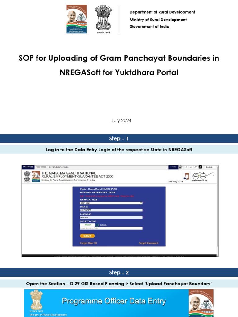 Annexure-I - SOP For Uploading GP Boundaries | PDF
